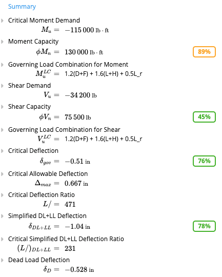 Worked Example: Steel Beam to AISC 360-16 | ClearCalcs